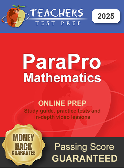 ParaPro Mathematics Prep: ParaPro Study Guide, Practice Tests & In ...